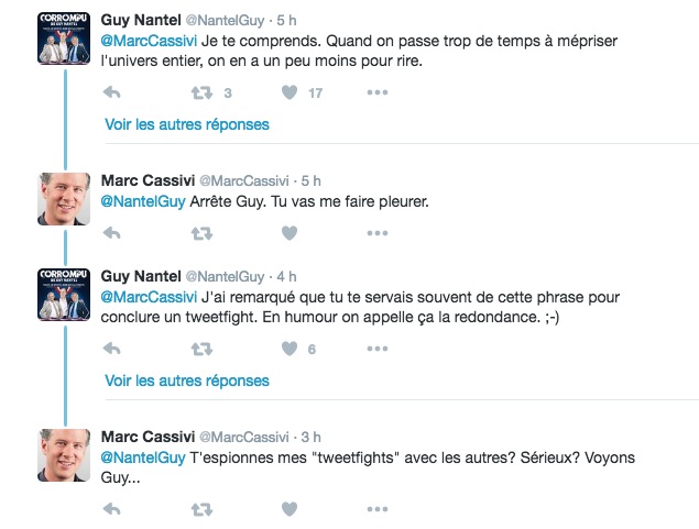 Longue prise de bec entre Guy Nantel et Marc Cassivi sur Twitter ...
