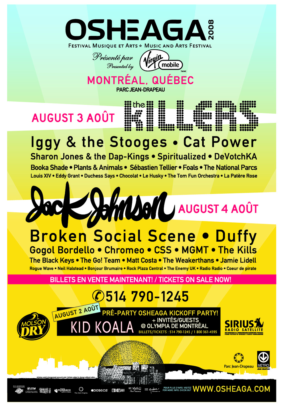 Toutes les affiches d'Osheaga depuis 2006 - Petit Petit Gamin
