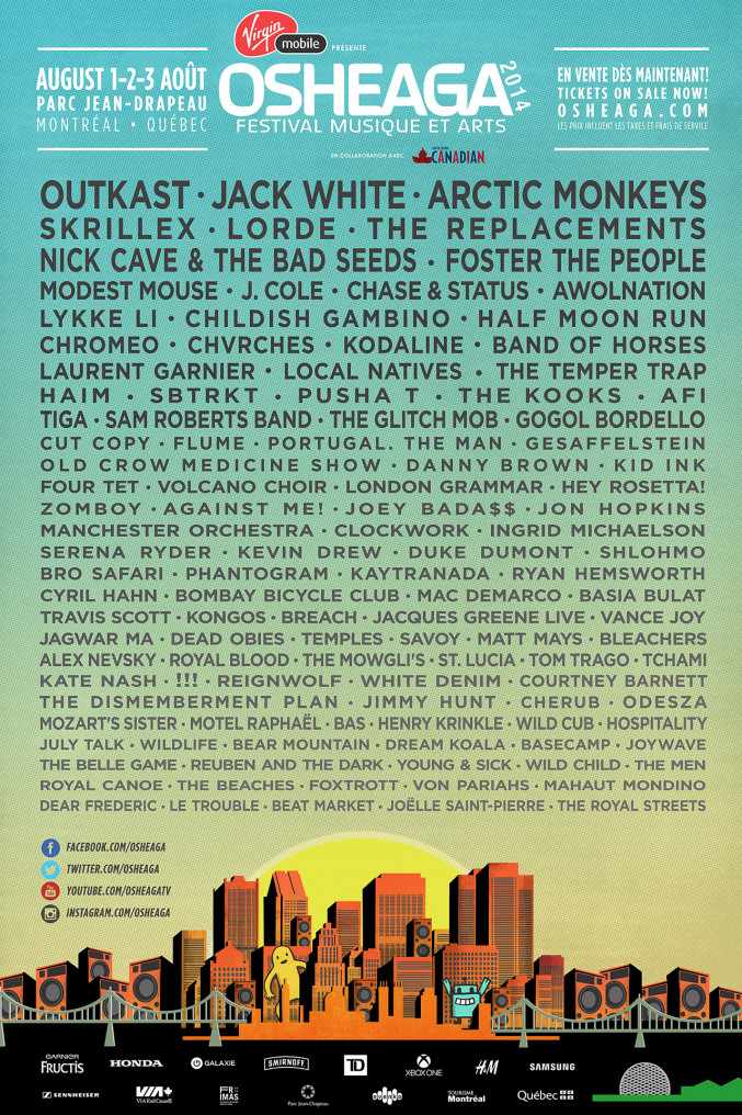 Toutes les affiches d'Osheaga depuis 2006 - Petit Petit Gamin