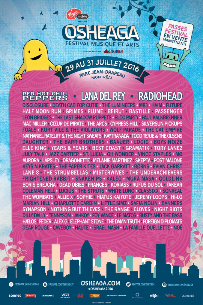 Toutes les affiches d'Osheaga depuis 2006 - Petit Petit Gamin