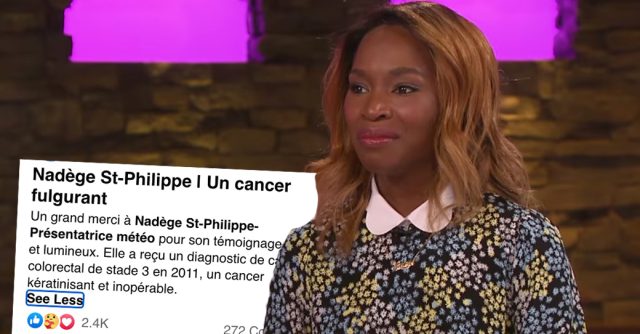 La présentatrice météo Nadège St-Philippe parle de son cancer dont elle ...