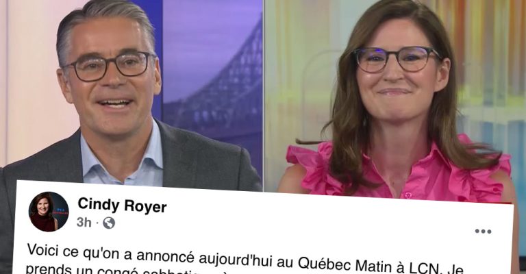L'animatrice de LCN et TVA Cindy Royer vient d'annoncer qu'elle prend ...