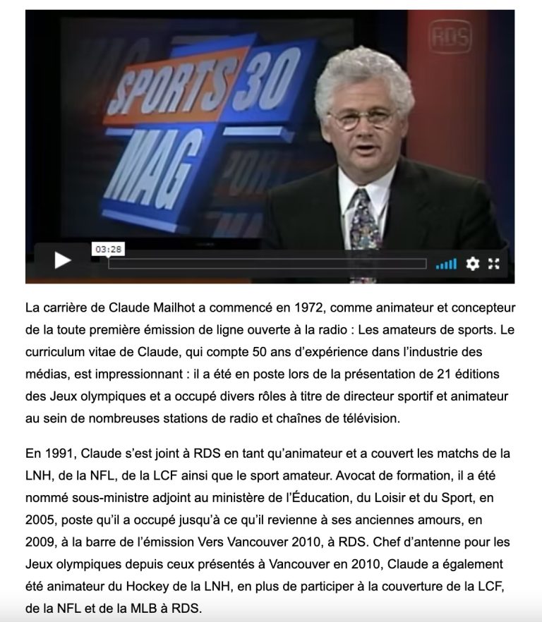 L'animateur de RDS Claude Mailhot prend sa retraite après 50 ans