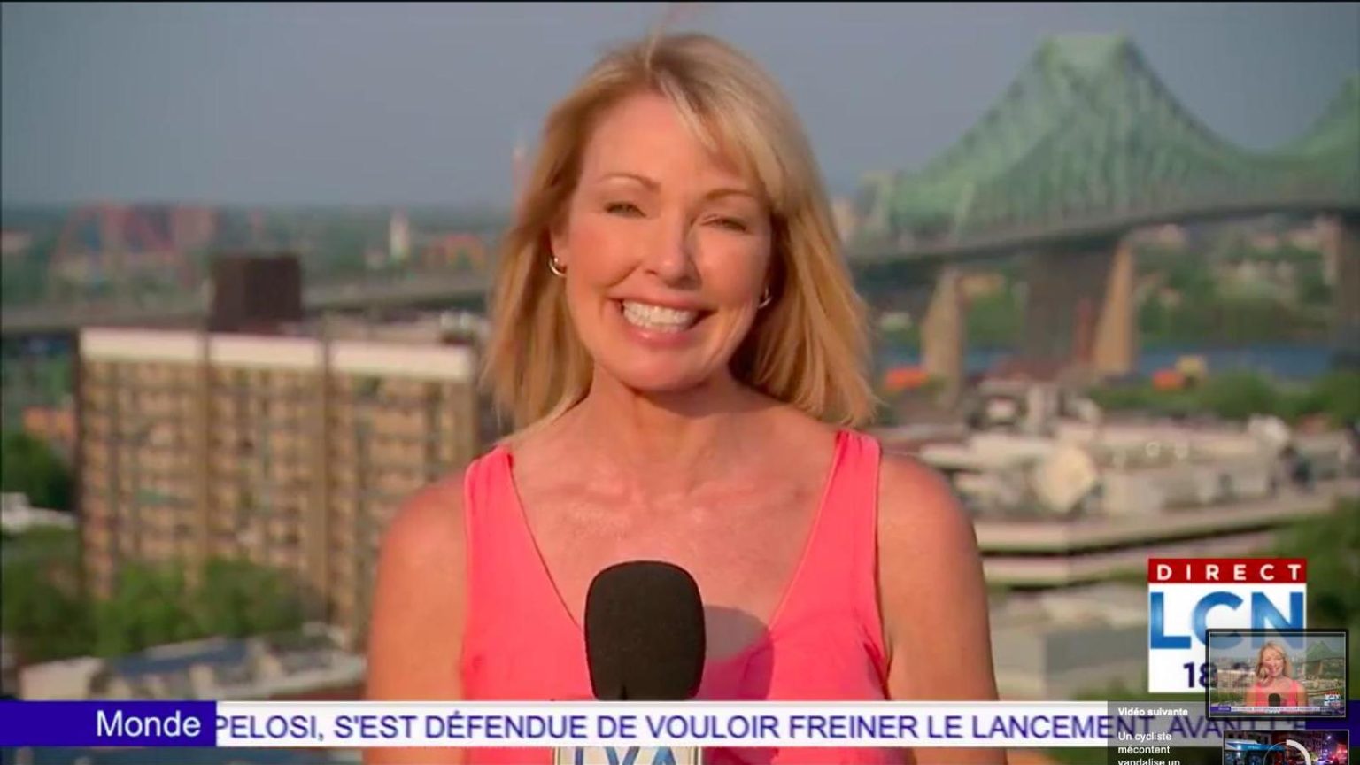 La présentatrice météo de TVA Colette Provencher répond à une ...