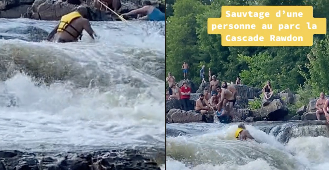 Impressionnant sauvetage au Parc des Cascades à Rawdon