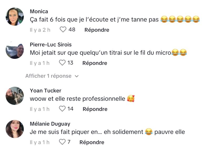 La présentatrice météo de LCN Géraldine Lamarche se fait piquer par une ...