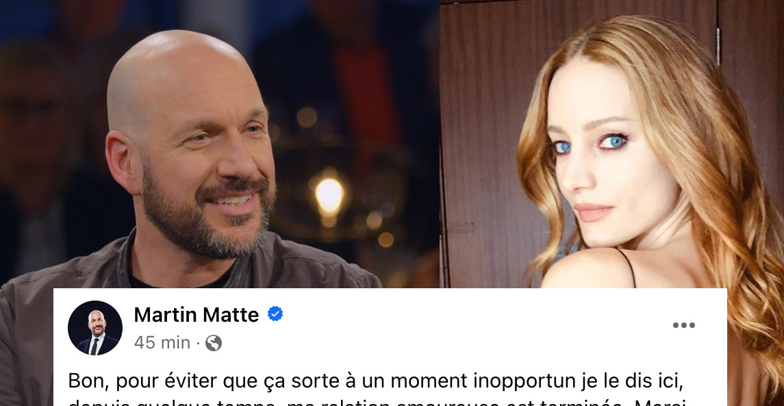 Martin Matte annonce la fin de son couple