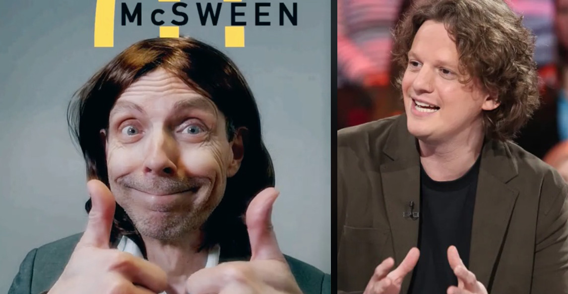 Il fait une parodie de Pierre-Yves McSween et parle du prix du papier ...