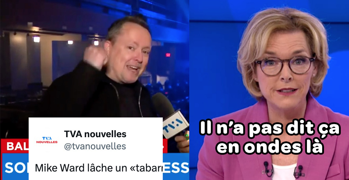 Mike Ward surprend tout le monde en direct à TVA Nouvelles
