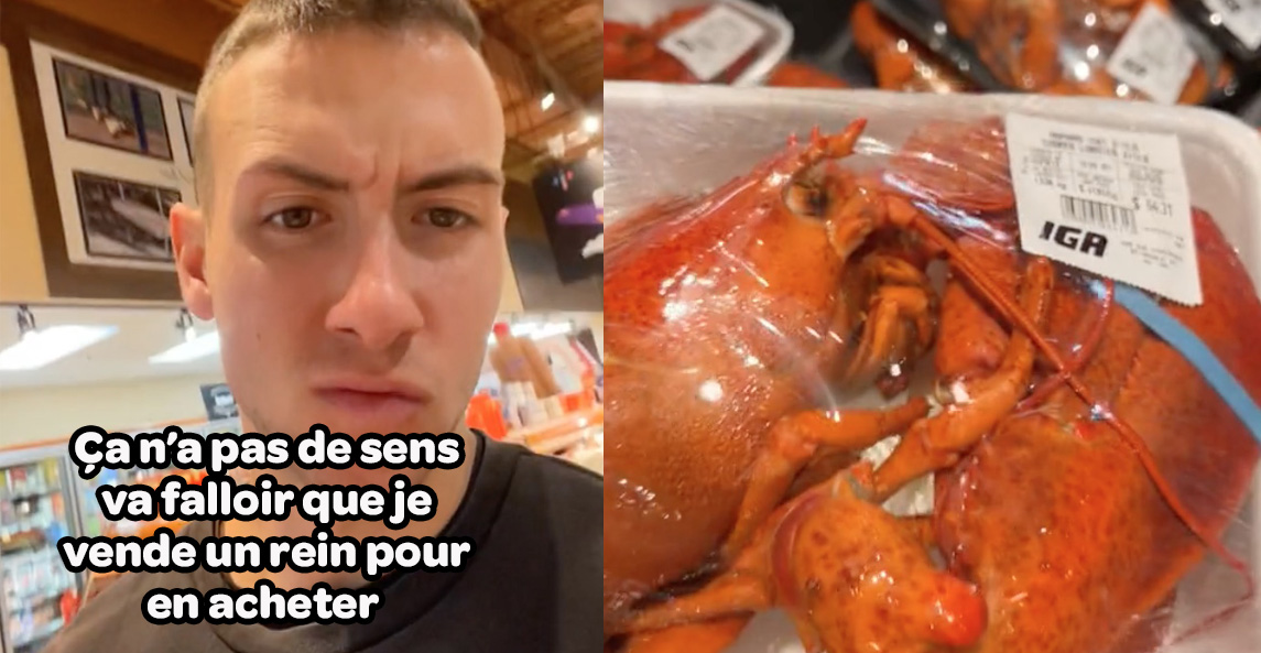 Un influenceur n'en revient pas du prix du homard chez IGA