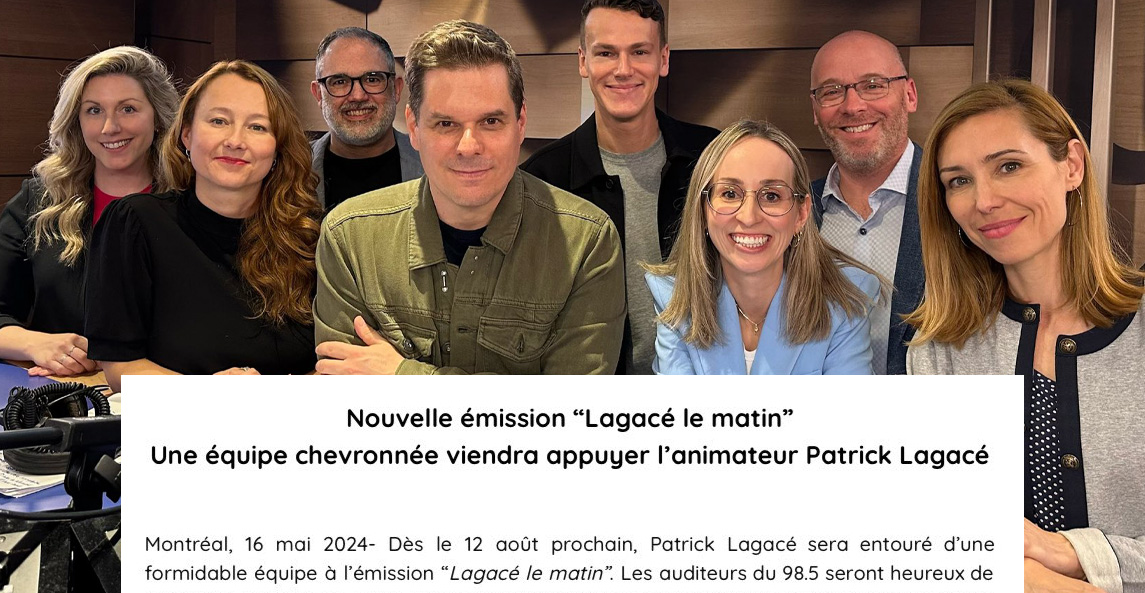 Patrick Lagacé présente ses collaborateurs pour son émission du matin ...