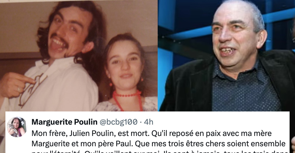 La soeur de Julien Poulin fait son premier commentaire suite au décès ...