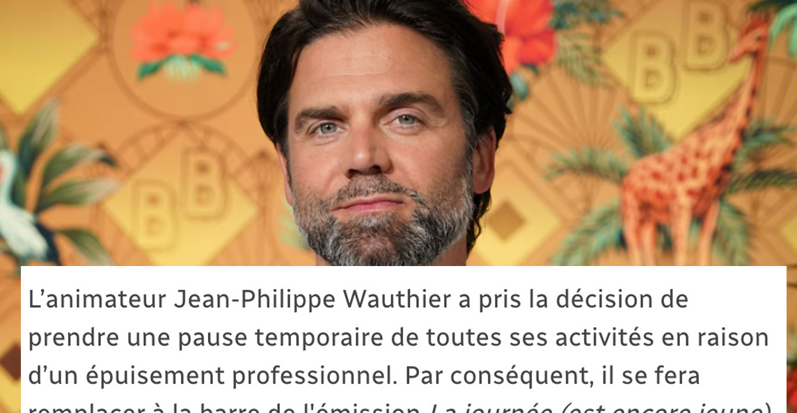 Jean-Philippe Wauthier prend une pause en raison d’un épuisement professionnel