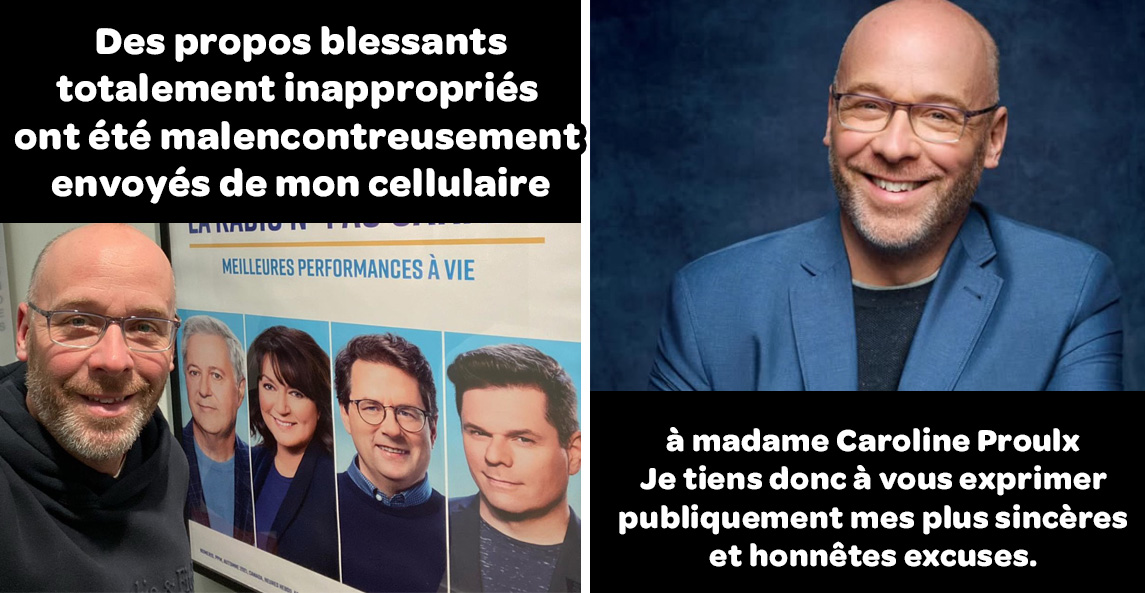 Yanick Bouchard du 98,5 FM présentement ses excuses suite à toute la ...