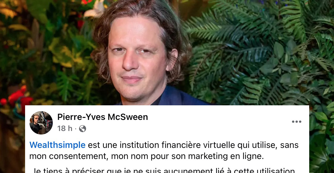 Pierre-Yves McSween dénonce qu'une institution financière utilise son nom