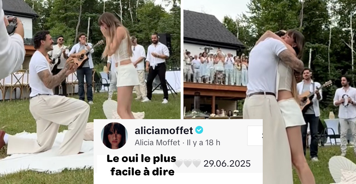 Fred Robichaud surprend Alicia Moffet avec sa grande demande en mariage