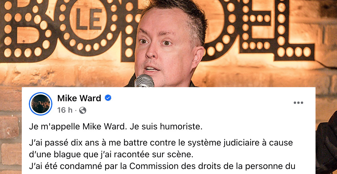 Mike Ward vient à la défense de l'humoriste qui est condamné à la prison pour une blague
