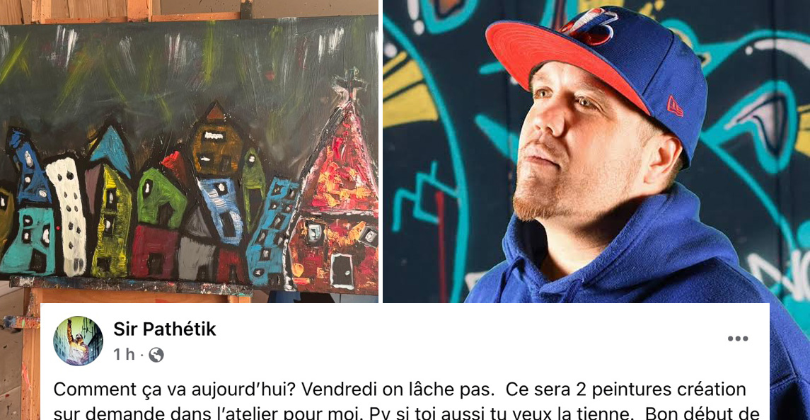 Sir Pathétik est désormais un peintre et vend ses oeuvres