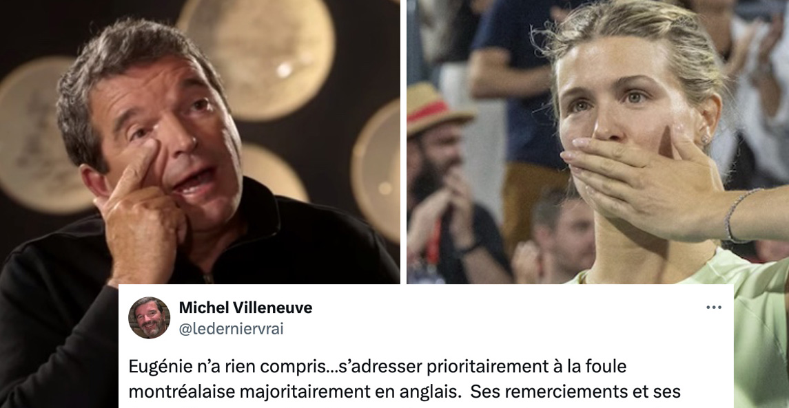 Le journaliste Michel Villeneuve ramasse Eugénie Bouchard car elle n'a ...