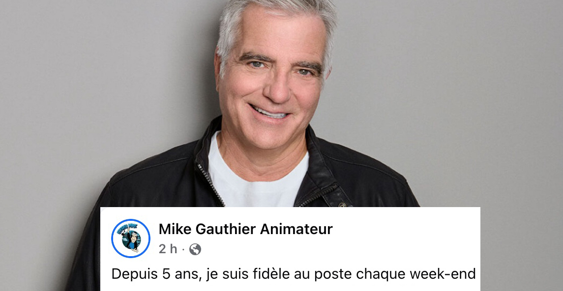 L'animateur Mike Gauthier prend une pause pour une chirurgie
