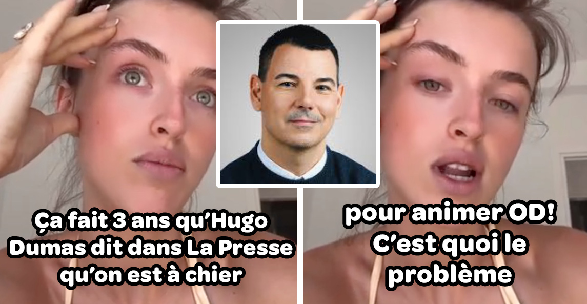 Alicia Moffet est écoeurée qu'Hugo Dumas dise qu'elle est à chier pour ...
