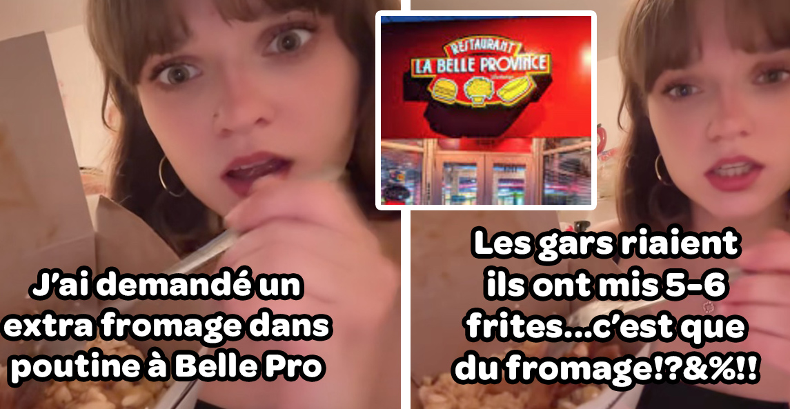 Cette fille au Québec trouve qui a trop de fromage dans sa poutine à la ...