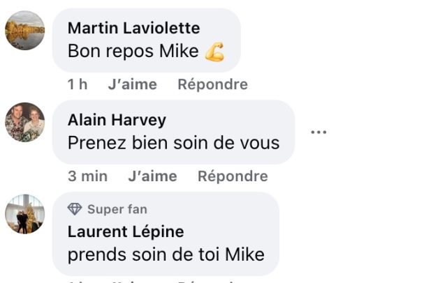 L'animateur Mike Gauthier prend une pause pour une chirurgie