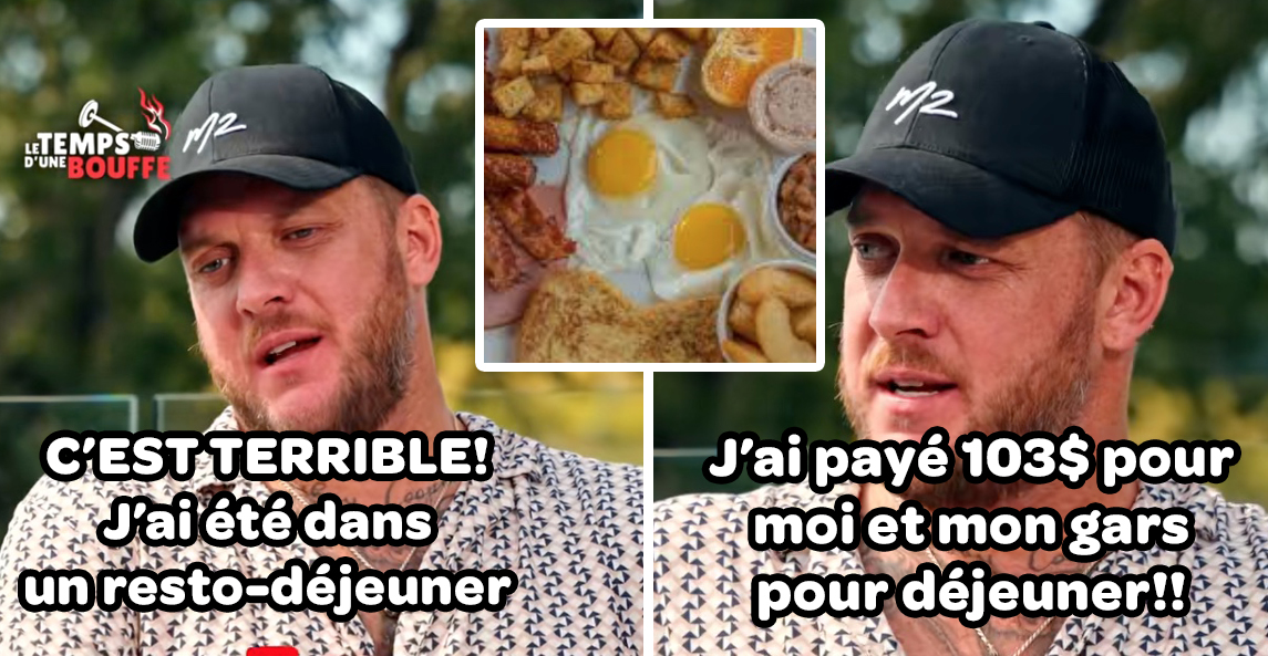 Mathieu Baron n’en revient pas des prix dans les restaurants-déjeuners au Québec