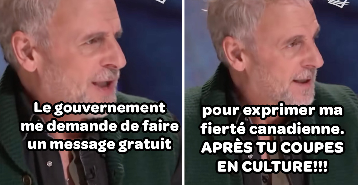 Patrick Huard en beau maudit qu'on lui demande de faire un message gratuit